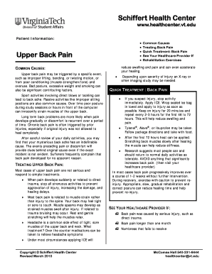 Fillable Online Treating Back Pain Fax Email Print - pdfFiller