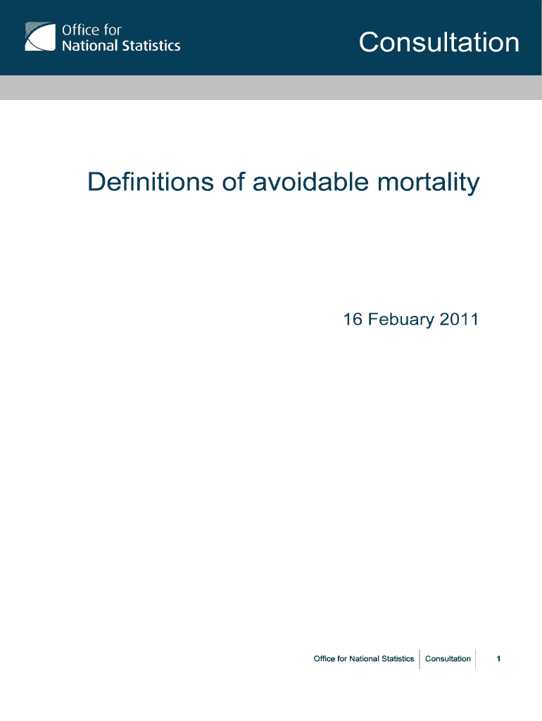 Fillable Online Definitions of avoidable mortality Fax Email Print ...