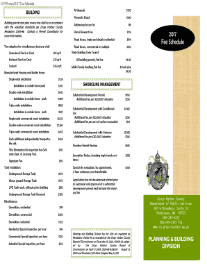 Fillable Online G:PS/Forms/2017 Fee Schedule Fax Email Print - pdfFiller