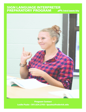 Fillable Online SIGN LANGUAGE INTERPRETER Fax Email Print - pdfFiller
