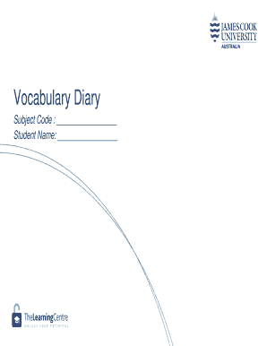 Fillable Online Vocabulary Diary Fax Email Print - pdfFiller