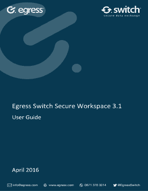Fillable Online Egress Switch Secure Workspace 3 Fax Email Print ...