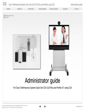 Fillable Online Cisco TelePresence System Quick Set C20/C20 Plus and ...