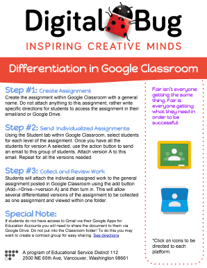 Fillable Online Differentiation in Google Classroom Fax Email Print ...