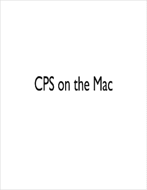 Fillable Online CPS on the Mac Fax Email Print - pdfFiller