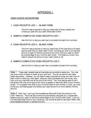 Fillable Online CASH CHECK ACCOUNTING Fax Email Print - pdfFiller