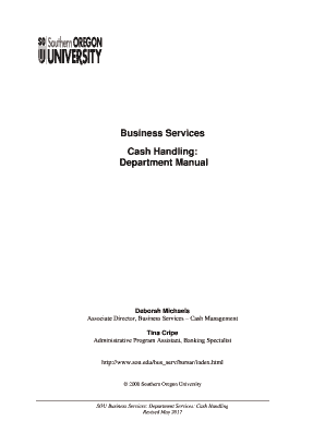 Fillable Online Cash Handling: Fax Email Print - pdfFiller
