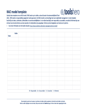 Fillable Online RACI model template Fax Email Print - pdfFiller