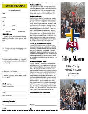 Fillable Online FCA PERMISSION WAIVER Fax Email Print - pdfFiller