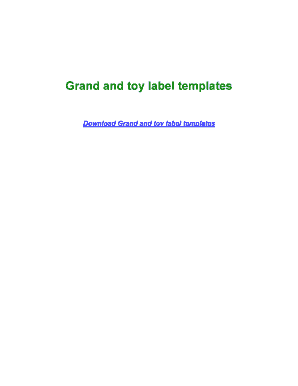 Fillable Online DownloadGrand and toy label templates Fax Email Print ...
