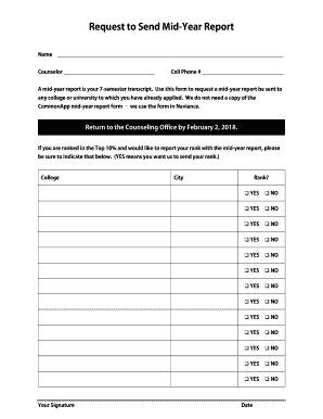 Fillable Online Request to Send Mid-Year Report Fax Email Print - pdfFiller