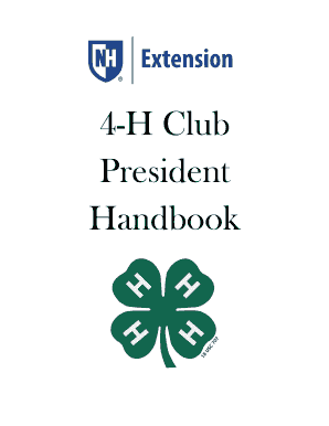 Fillable Online extension unh 4-H Club Presidents Guide Fax Email Print ...