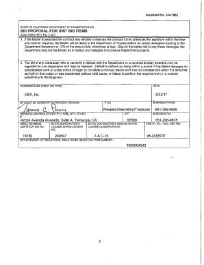 Bid Results Caltrans - Fill Online, Printable, Fillable, Blank | pdfFiller
