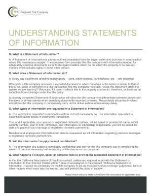 Fillable Online What is a Statement of Information Fax Email Print ...