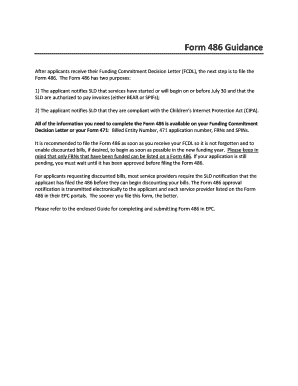 Fillable Online Form 486 Guidance Fax Email Print - pdfFiller