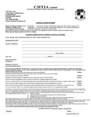 Combined Market Traders Insurance - Fill Online, Printable, Fillable ...