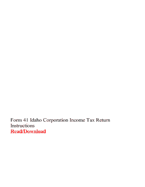 Fillable Online Form 41 Idaho Corporation Income Tax Return ...