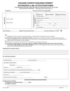 Collier County Permit Extension Form - Fill Online, Printable, Fillable ...