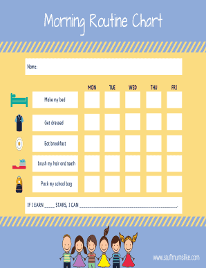 Fillable Online Morning Routine Chart Fax Email Print - pdfFiller