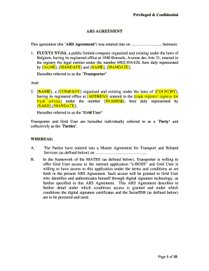 Fillable Online ARS AGREEMENT Fax Email Print - pdfFiller