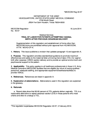 Fillable Online *MEDCOM Reg 40-57 Fax Email Print - pdfFiller