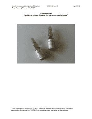 Fillable Online Norethisterone enantate, injection 200mg/ml, Fax Email ...