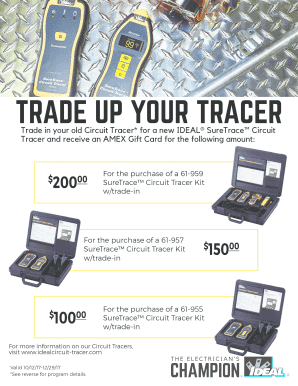 Fillable Online trade up your tracer - Ideal Fax Email Print - pdfFiller