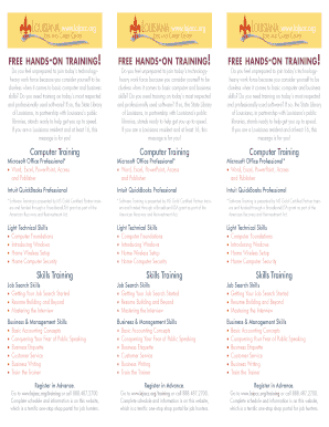 Fillable Online free hands-on training Fax Email Print - pdfFiller