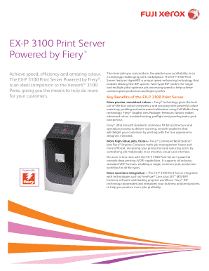 Fillable Online EX-P 3100 Print Server Powered by Fiery Fax Email Print ...