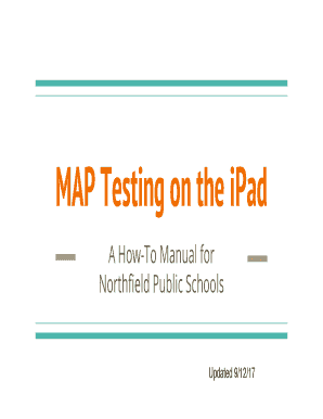 Fillable Online MAP Testing on the iPad - Northfield Public Schools ...