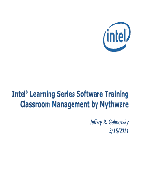 Fillable Online Intel Learning Series Software Training Fax Email Print ...