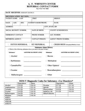 Fillable Online WHITSITT CENTER Fax Email Print - pdfFiller