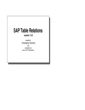 Fillable Online SAP Table Relations Fax Email Print - pdfFiller