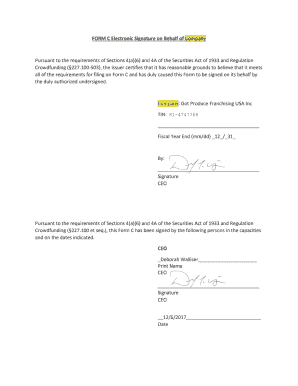 Fillable Online FORM C Electronic Signature ex.pdf Fax Email Print ...