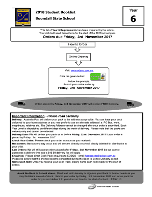 Fillable Online boondallss eq edu Boondall SS - Boondall State School ...