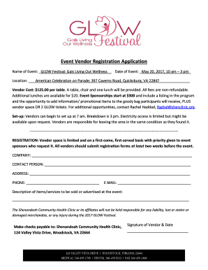 Fillable Online Event Vendor Registration Application Fax Email Print ...