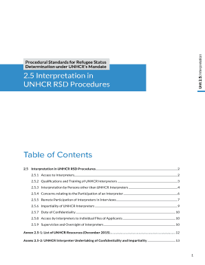 Fillable Online Procedural Standards for Refugee Status Determination ...