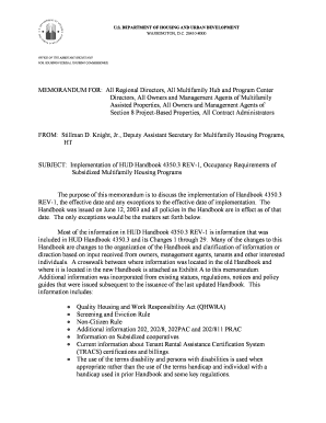 Fillable Online Implementation of HUD Handbook 4350.3 REV-1A.doc Fax Email Print - pdfFiller