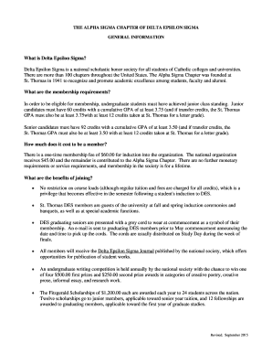 Fillable Online THE ALPHA SIGMA CHAPTER OF DELTA EPSILON SIGMA Fax ...