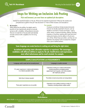 Fillable Online How to Write an Inclusive Job Description - Hire for ...
