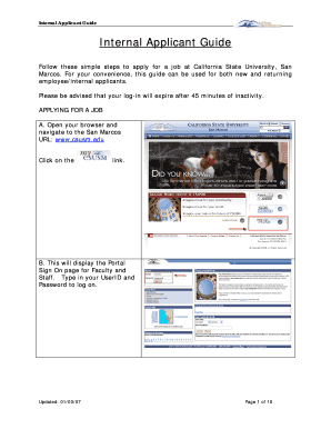 Fillable Online External Applicant Guide Fax Email Print - pdfFiller