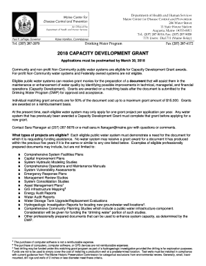 Fillable Online 2018 Capacity Development Grant Application Fax Email ...