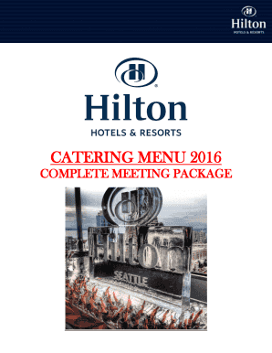 Fillable Online HILTON SEATTLE BANQUET MENUS Fax Email Print - pdfFiller