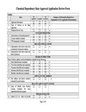 Fillable Online dphhs mt Chemical Dependency State Approval App Review ...