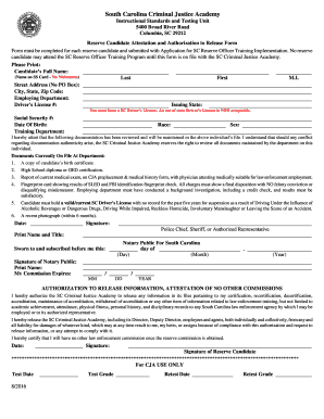 Fillable Online sccja sc Reserve Attestation and Authorization to ...