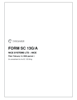 Fillable Online FORM SC 13G/A - NICE Systems Fax Email Print - pdfFiller