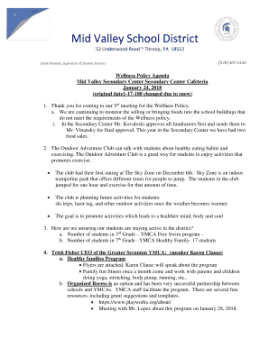 Fillable Online Mid Valley Elementary Center Fax Email Print - pdfFiller