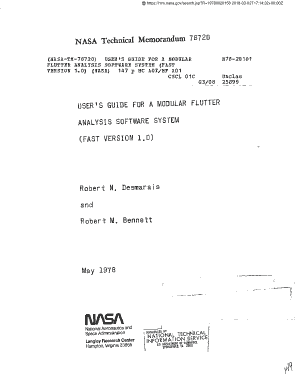 Fillable Online ntrs nasa 78720 NASA Technical Memorandum SpRINGFIED ...