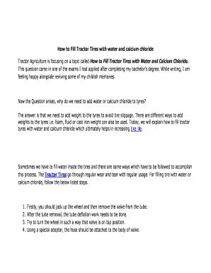 Fillable Online How to Fill Tractor Tires with water and calcium ...
