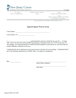 Fillable Online spousal waiver form Fax Email Print - pdfFiller